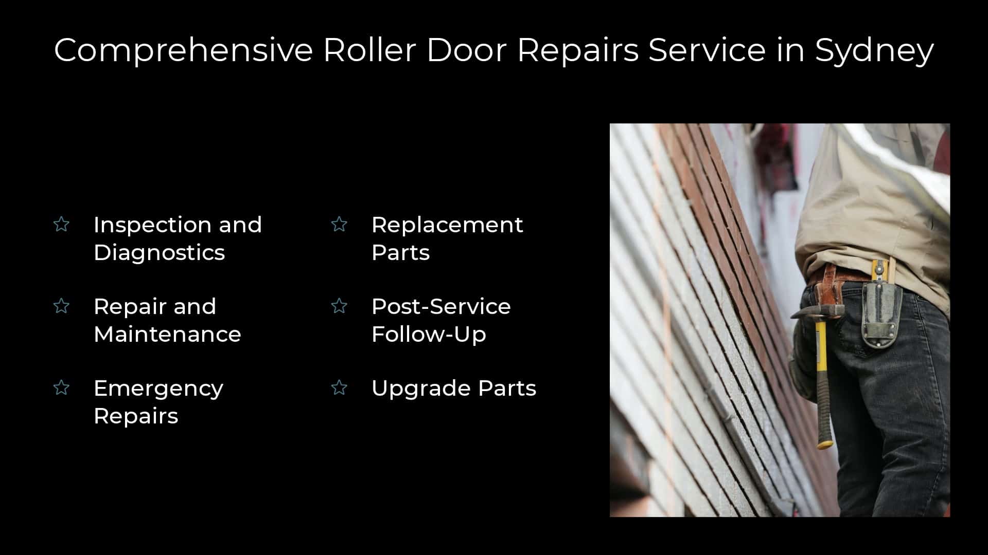 Roller Door Repairs in Sydney | Pro Handyman Australia Services